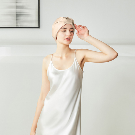 Custom Mulberry Silk Bonnet with knot - Buy custom silk bonnet, silk ...